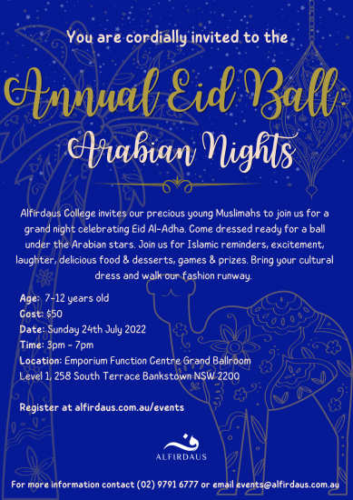 Annual Eid Ball: Arabian Nights (Girls Only) – Alfirdaus College Annual Eid Ball: Arabian Nights (Girls Only) – Alfirdaus College